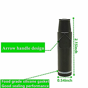 OMO Metal Ieak-proof Bottle (2nd Generation Upgrade Version) (Black）Portable Pepper Shaker (3 pack)