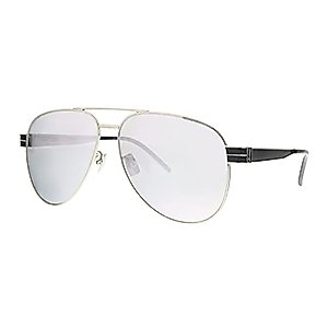 SAINT LAURENT Saint Laurent Grey Aviator Sunglasses SL M5300360 Black 60 13 145