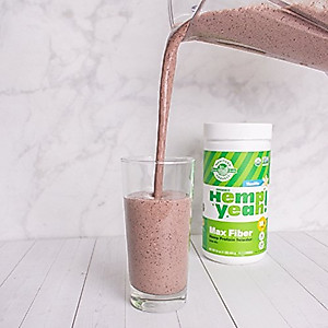 Manitoba Harvest Hemp Yeah! Organic Max Fiber Protein Powder, Vanilla, 16oz; with 10g of Fiber, 9g Protein and 1.9g Omegas 3&6 per Serving, Preservative Free, Non-GMO