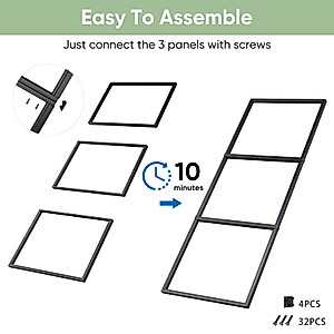 BARNSMITH 36in x 84in Frosted Glass Barn Door with 6FT Top Mounted Hardware kit Include Soft Close Mechanism Black Carbon Steel Tempered Frosted Glass Sliding Door, Assemble Required Easy Installation
