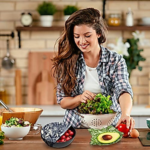 Beeswax Wrap, Beeswax Wraps For Food, Organic, Sustainable, Beeswax Food Wrap for Sandwich Storage, Reusable Beeswax Food Wrap 1L, 5M, 3S Flower Patterns Beeswax Paper, 9 Pack Set