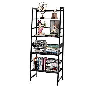 ZHOMUD Bookshelf, 4-Tier Multipurpose Shelf/Display Rack/Storage Shelf/Bookcase for Living Room, Bedroom,Home Office,Kitchen