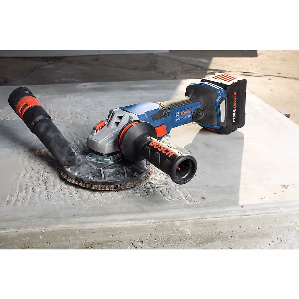 BOSCH GWS18V-13CB14 PROFACTOR™ 18V Connected-Ready 5 – 6 In. Angle Grinder Kit with (1) CORE18V® 8 Ah High Power Battery