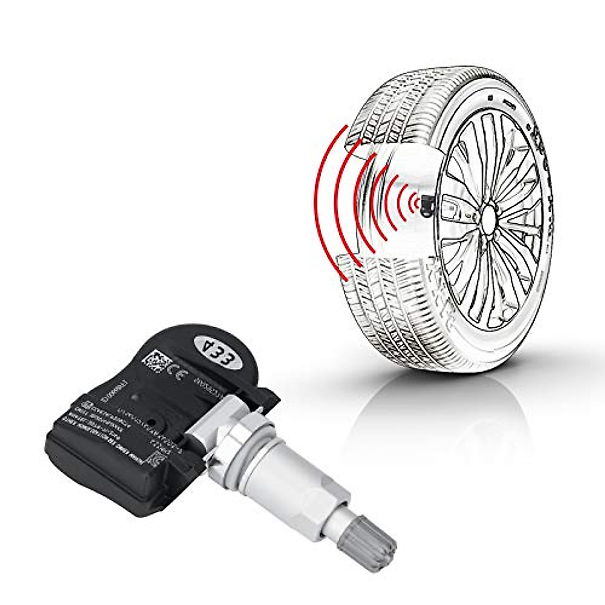 SEINECA 56029527AA 433MHz Tire Pressure Monitoring System (TPMS) Sensor Compatible with Dodge Charger Journey Grand Caravan Magnum Routan Chrysler 300 Sebring Town & Country