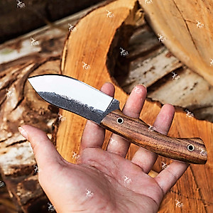 Classic Blades 8.2" inch Bushcraft knife, Survival knife, Hunting, Skinning, Fixed Blade, Outdoor, Full Tang, Camping Wooden Handle Knife With Sheath, Gifts For Him.