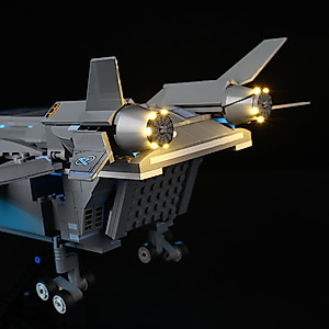 Kyglaring LED Lighting Kit (No Model) Designed for Lego Marvel The Avengers Quinjet 76248 Spaceship Model Building kit - without Lego Set(Classic Version)