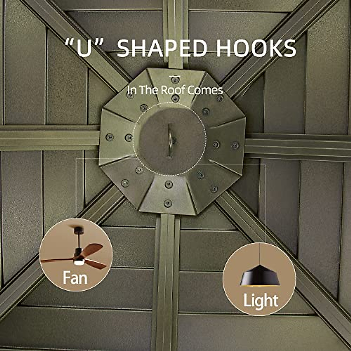 Domi Outdoor Living 12’ X 12’ Hardtop Gazebo, Outdoor Aluminum Frame Canopy with Galvanized Steel Double Roof, Outdoor Permanent Metal Pavilion with Curtains and Netting for Patio, Backyard and Lawn