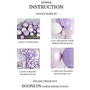 Soonlyn Purple Balloon Arch Kit 12ft 12In Lavender Butterfly Balloon Arch Garland Kit 12pcs Butterfly Stickers Female Gift for Birthday,Wedding,Bridal Shower