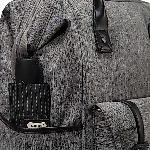 VASCHY Laptop Backpack, Vintage Water Resistant Anti-theft Travel Backpack for Men and Women 15.6inch with USB Charging Port Charcoal Gray