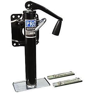 Reese Pro Series 1400300303 Bolt-On Topwind Jack for Trailer Black
