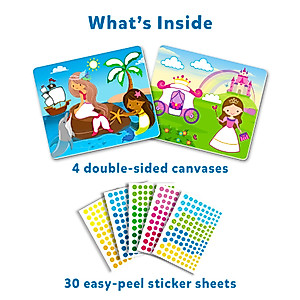 Skillmatics Art Activity - Dot It Unicorns & Princesses, No Mess Sticker Art for Kids, Craft Kits, DIY Activity, Gifts for Boys & Girls Ages 3, 4, 5, 6, 7, Travel Toys