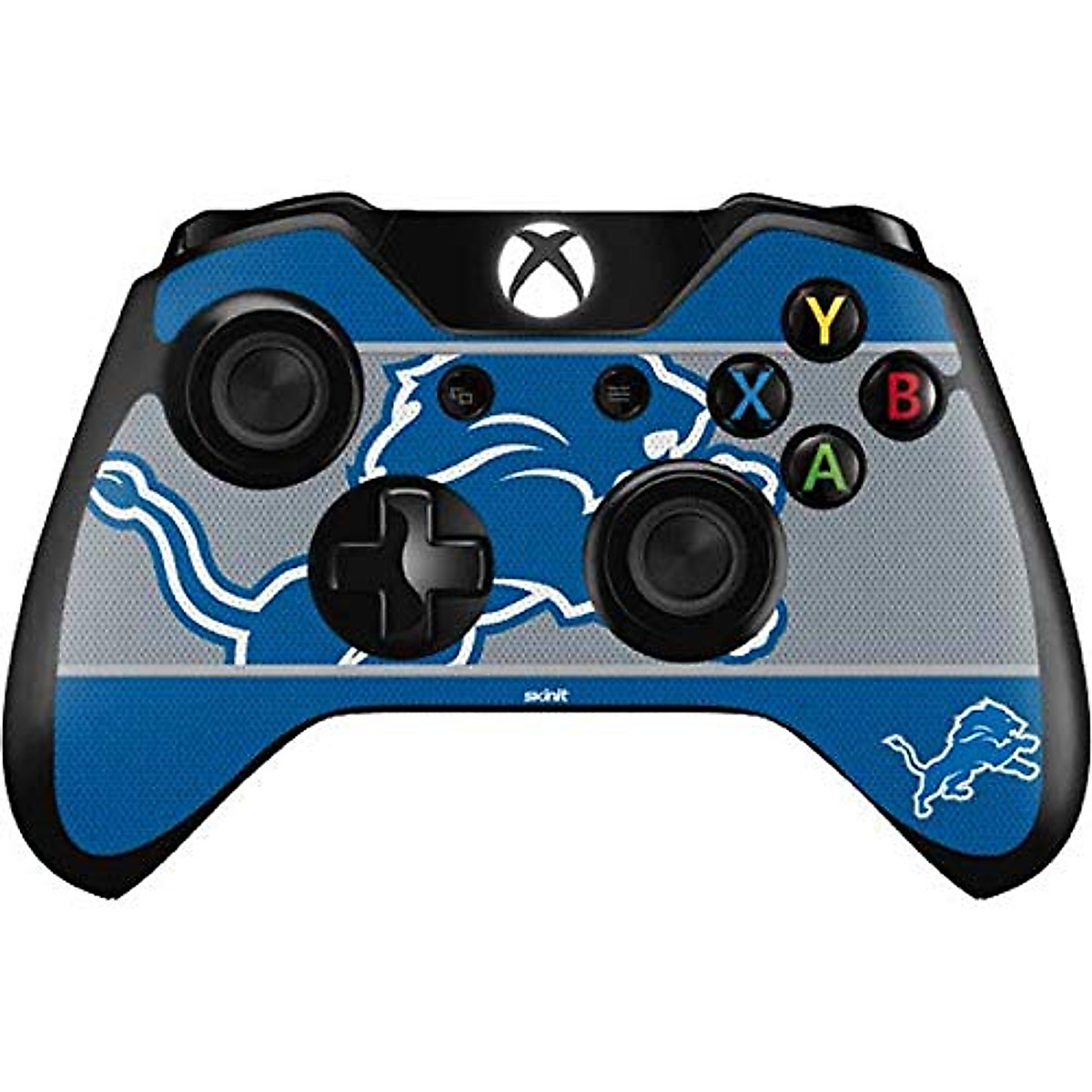 Skinit Decal Gaming Skin Compatible with Xbox One Controller - Officially Licensed NFL Detroit Lions Zone Block Design