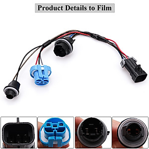 HOPUT 645-205 Headlight Wire Harness, Headlight Wiring Harness Headlamp Connector Replace 22740620 22740621 Compatible with Chevy Cobalt Pontiac (1 Set)