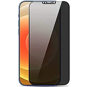 for iPhone 12 Pro MAX 11 Pro Max Ceramic Privacy Soft Film,Privacy Full Covered Soft Anti Spy Screen Protector Film,HD/Matte Black 2 Packs (Matte Black, for iPhone 12 Mini)