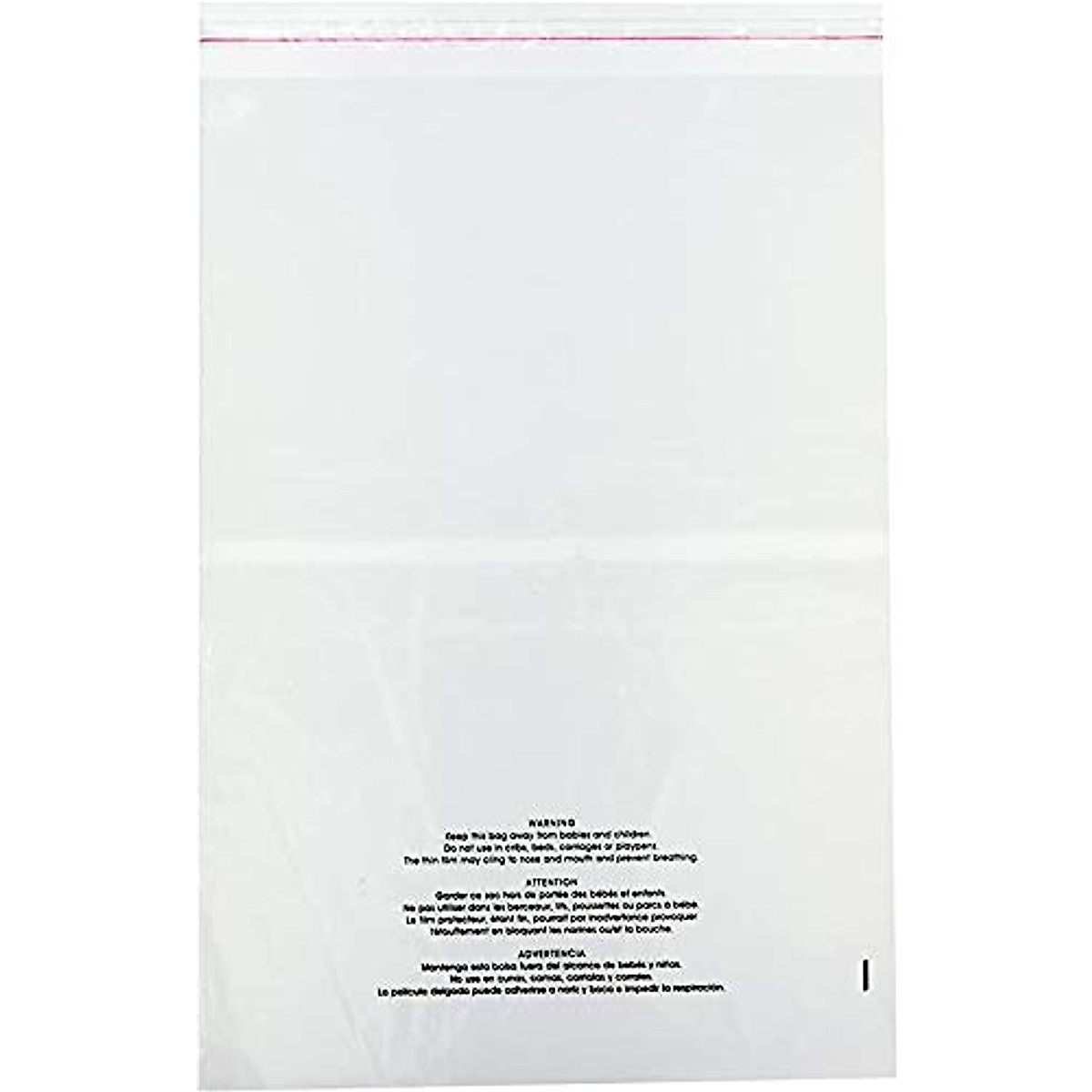 Uline 400 Piece Self Seal Suffocation Warning Combo Pack 1.5 Mil Poly Bags: 4 Sizes, 100 Each: 6x9, 8x10, 9x12, 11x14