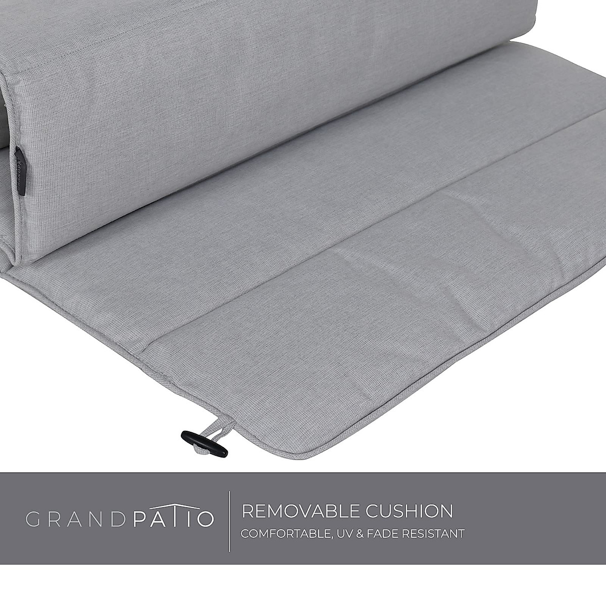 Grand patio 3-Piece Oversized Luxury Outdoor Furniture Set,Wide and Deep Lounge Chairs with Olefin Cushions and a Large Stone-Top Side Table,Perfect for Balcony, Backyard,Porch,Garden,Poolside-Grey