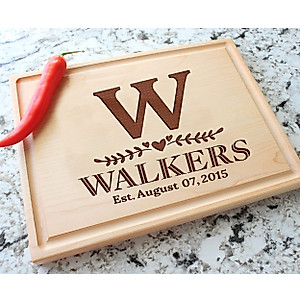 Personalized Cutting Board Custom Mr Mrs Cutting Board Wood Engraved Cutting Board