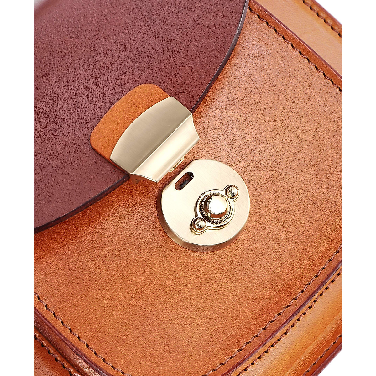 OLD TREND Genuine Leather Halibut Crossbody Bag (Cognac)