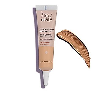 Hey Honey Trick And Treat Active Propolis Cream Concealer, Light To Medium Tone, 0.5 Fl Oz