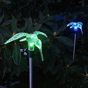 Solar Color Changing Hummingbird Style Garden Stake Light