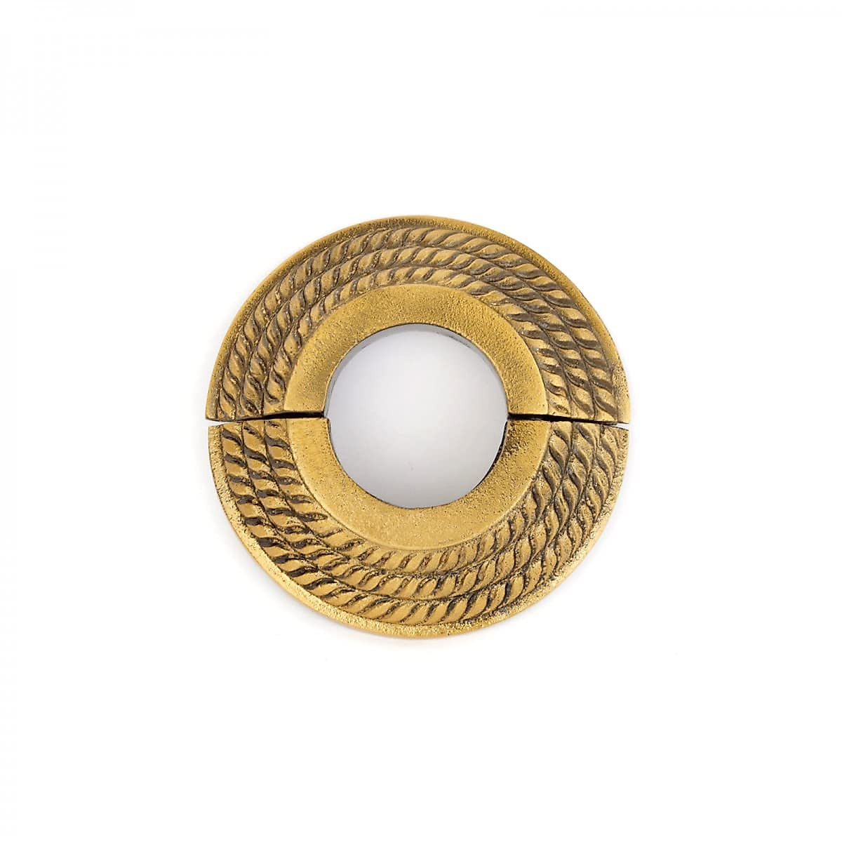 Renovators Supply Manufacturing Aluminum Escutcheon Plate 3.13" OD Escutcheon Lacquered Antique Gold Finish Radiator Flange