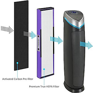 3 Pack FLT5250PT Combo Pack Replacement Filter C Pet, Compatible with Germ-Guardian AC5000, AC5000E, AC5250PT, AC5350B, AC5350BCA, AC5350W, AC5300B Air Purifiers, 3 HEPA Filter and 6 Pre-Filters