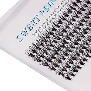 Bodermincer 20 Root Thickness 0.07mm C Curl 3D Individual Eyelashes Extension Soft Black Fake False Eye Lashes Tools (10mm)