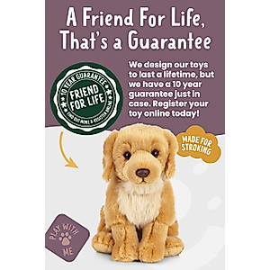 Living Nature Golden Retriever Stuffed Animal | Fluffy Dog Animal | Soft Toy Gift for Kids | 8 inches