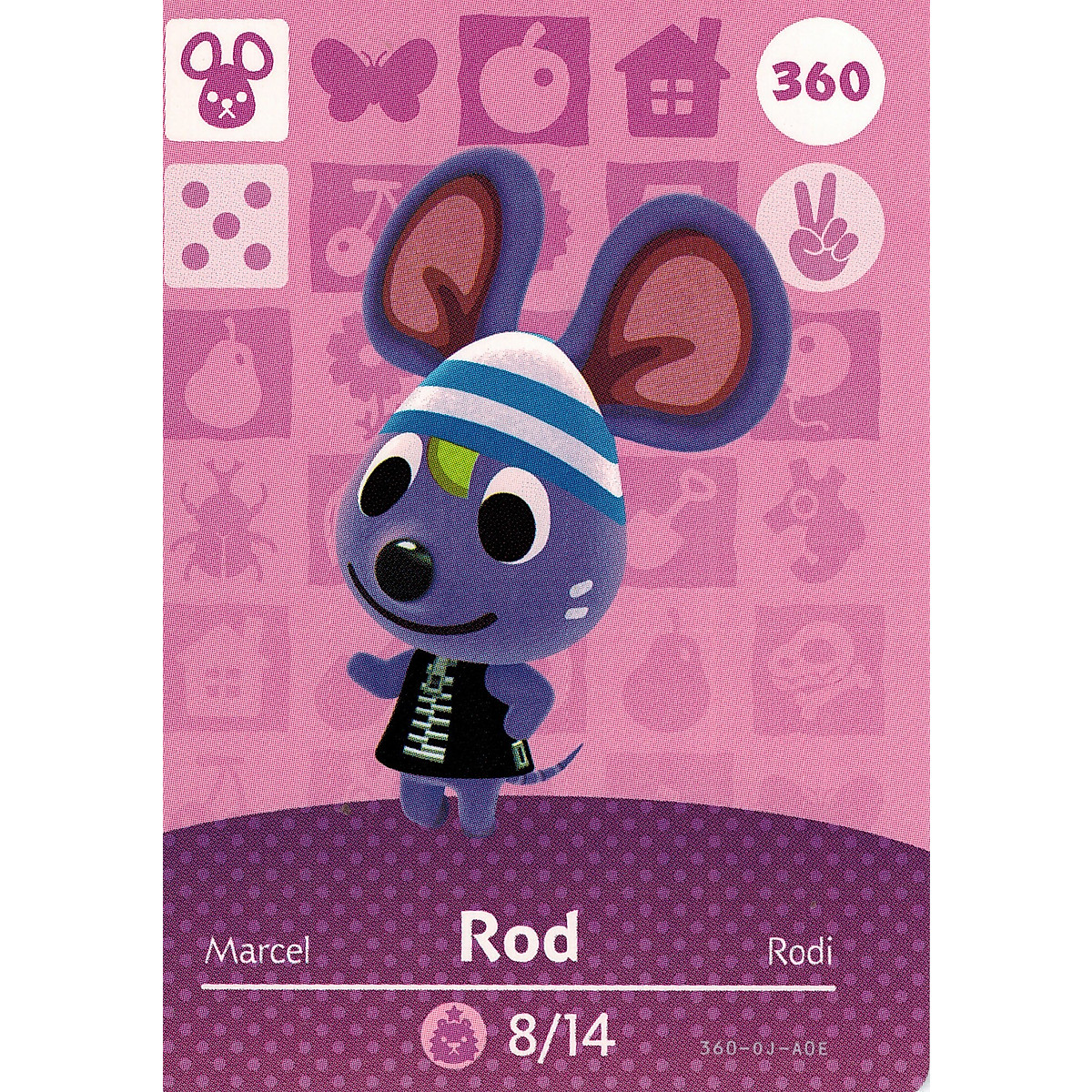 Nintendo Animal Crossing Happy Home Designer Amiibo Card Rod 360/400 USA Version