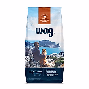 Amazon Brand - Wag Dry Dog Food Beef & Sweet Potato, Grain Free 24 lb Bag