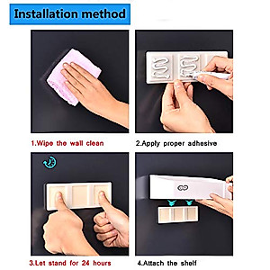 ABS Shower Caddy, No-Drilling Waterproof Bathroom Shelf Storage Basket, Kitchen Bath Bedroom Organizer for Shampoo and Toiletries, 2 Pack