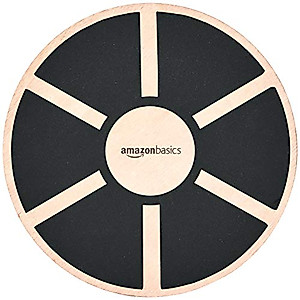 Amazon Basics Wood Wobble Balance Trainer Board, Black