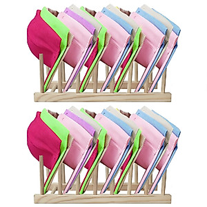 ENROSLU Hat Organizer for Baseball Caps Set of 2 | Hat Holder for up to Baseball Caps | Tabletop Hat Rack Stand Hat Storage Display Baseball Cap Organizer for Desk Closet Shelf Dresser(patents)