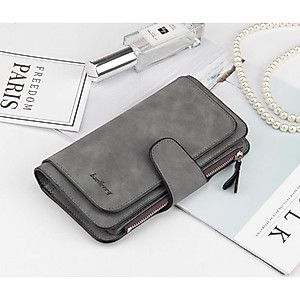 Wallet for Women RFID Blocking Clutch Purse Long Ladies Credit Card Holder Organizer(Dark Grey)