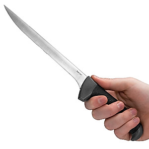 Kershaw 7.5" Narrow Fish Fillet Knife, Includes Protective Sheath, Fishing Fillet Knife for Meat,Silver