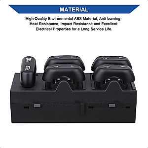 Power Master Window Switch, Compatible with 2004-2008 Ford F150, 2003-2006 Ford Expedition, 2003-2008 Crown Victoria, Lincoln Mark LT, Mercury Grand Marquis and Marauder, OE 5L1Z14529AA 901339