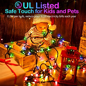 XURISEN 403FT Christmas Lights, 1000 LED Super Long String Lights 8 Modes & Memory Timer Plug in Twinkle Fairy Lights Decor for Home Xmas Party Wedding