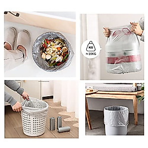 4 Gallon Bathroom Trash Bags ,6 Rolls 120pcs Small Trash Garbage Bags, Disposable Trash Bags for Office, Bathroom Wastebasket Waste Bin (Silver 120 Count)