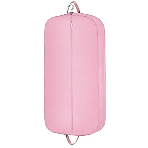 Limoomil Heavy Duty Waterproof Garment Bag for Travel, Tear Resistance Suit Bag for Women Travel for Suits, Tuxedos, Coats, Uniform. Pink, 42 inch…