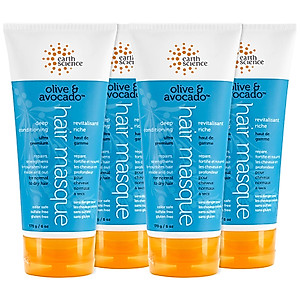 EARTH SCIENCE - Olive & Avocado Deep Conditioning Hair Masque: For Normal to Dry Hair (4 pk, 6 oz.)