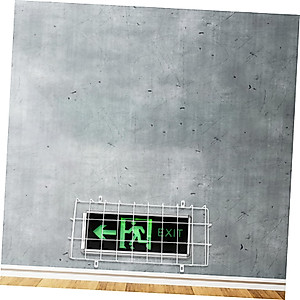 IWOWHERO Wire Guard for Emergency Light Exit Sign Guard Emergency Light Wire Cover Iron Wire Cover for Emergency Light White