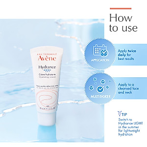 Eau Thermale Avène Hydrance RICH Hydrating Cream, Daily Face Moisturizer, Non-Comedogenic, 1.3 Fl Oz (Pack of 1)