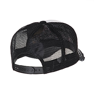 WITHMOONS Meshed Baseball Cap Distressed Trucker Hat Star KR1185 (Black)