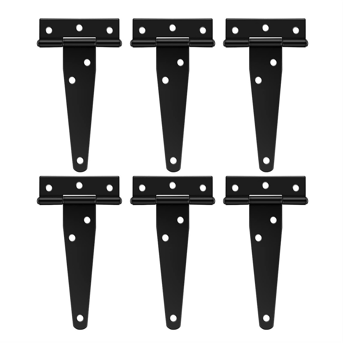 6pcsT Hinges, Gates, Black Hinges, Heavy Duty Hinges for Wooden Fences, Sheds, Wooden Boxes, Garden Gates, Log Cabins Cerniera