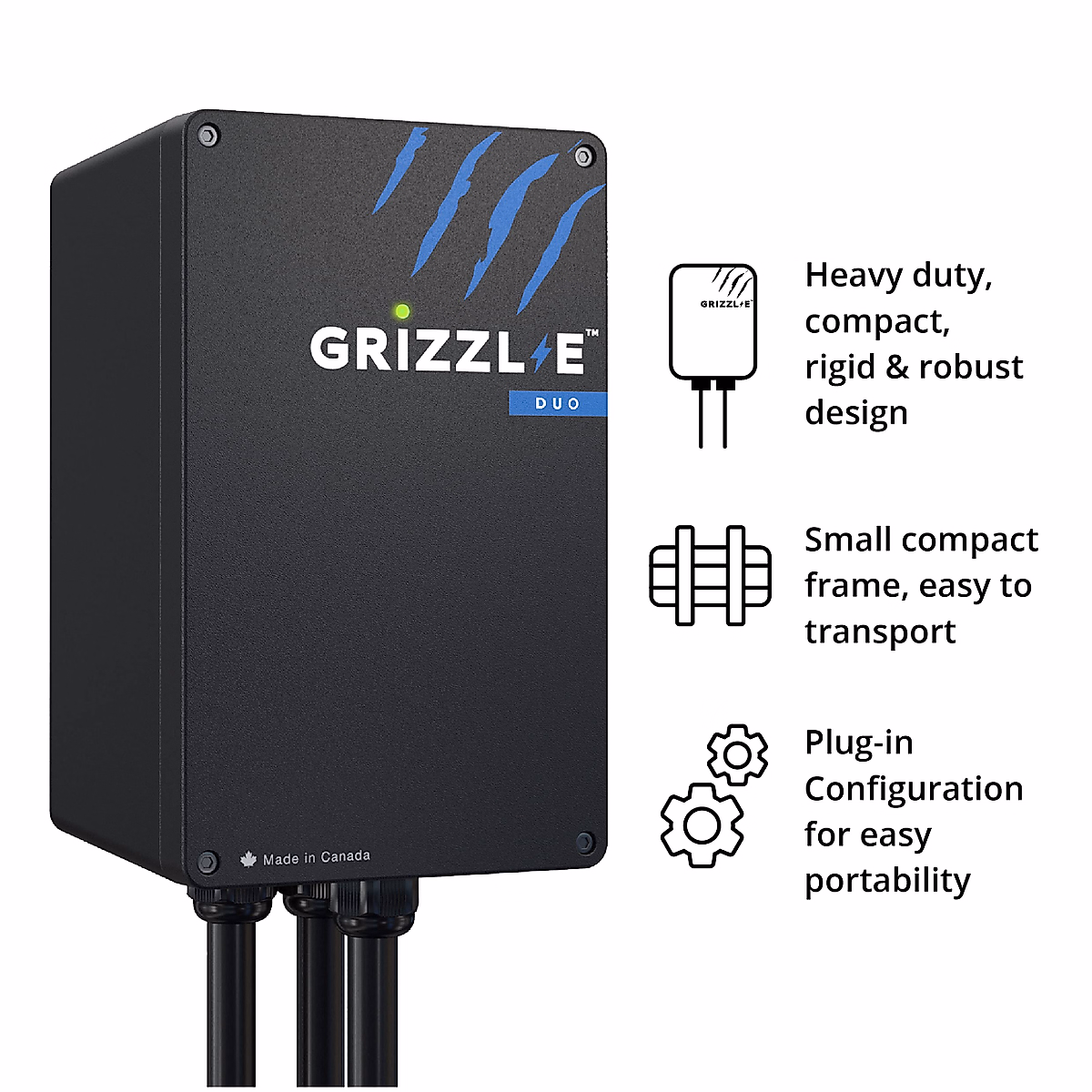 Grizzl-E Duo Level 2 Plug in EV Charger, up to 40 Amp, Two 24 feet Premium Cables (14-50 Plug)