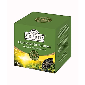 Ahmad Tea Green Tea, Gunpowder Loose Leaf, 500g - Caffeinated & Sugar Free