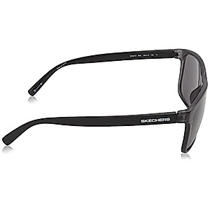 Skechers mens Se6015 Sunglasses, Black, 59 mm US