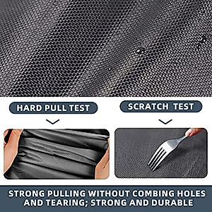 KPT Grill Covers Heavy Duty Waterproof 60-68 inch, BBQ Gas Grill Covers UV and Fade Resistant, All Weather Universal Black Charcoal Grill Cover for Weber, Brinkmann, Char Broil, Nexgrill