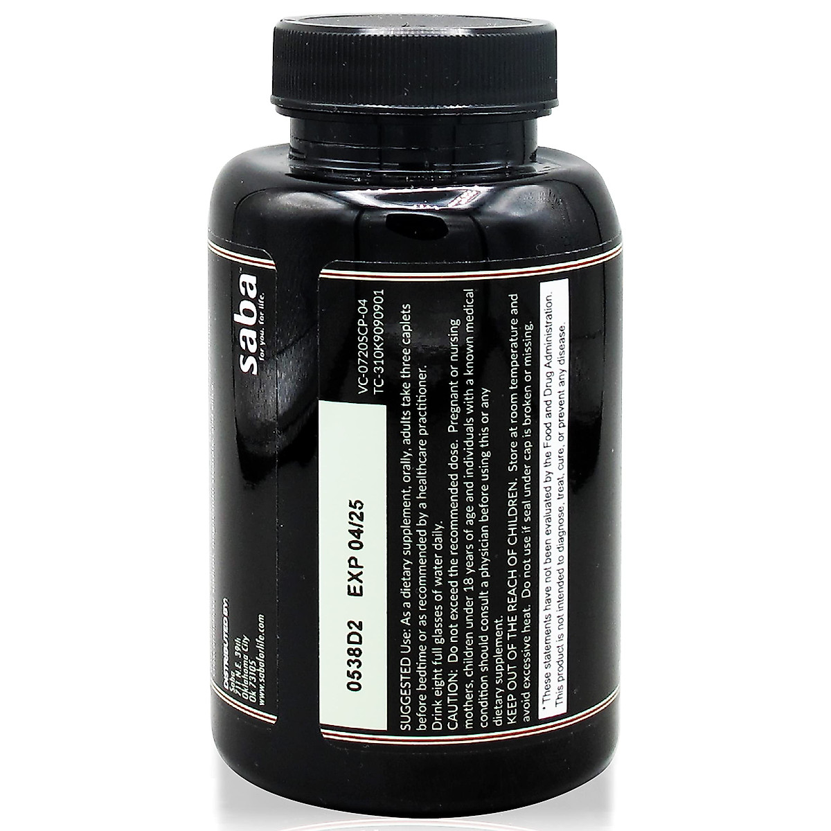 Saba Calcium Plus - Bone Strength - Calcium, Magnesium, Potassium, Vitamin D, Zinc, Betaine - GMO, Soy, Gluten Free Ingredients - Whole Food Supplement for Bone Health, Immune - 90 Caplets