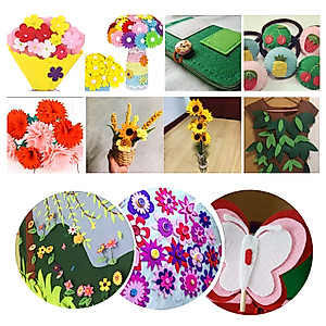 VieFantaisie 40 PCS Felt Fabric Sheets, 12" x 8" Craft Felt Fabric Sheets, Assorted Felt Stiff Fabric Square, Non-Woven Felt Sheets for Kids, DIY Sewing Crafts, Patchwork, School Project